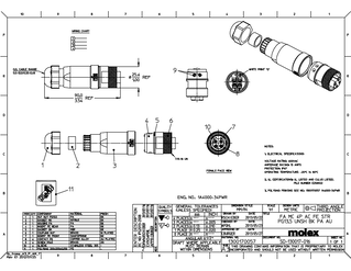 Circular Industrial Connectors Part - 1300170057 | Molex