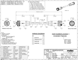 Circular Industrial Cordsets Part - 1300640453 | Molex