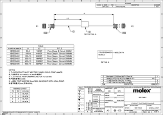 Power and Signal Cable Assemblies Part - 151330402 | Molex