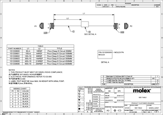 Power and Signal Cable Assemblies Part - 151330600 | Molex