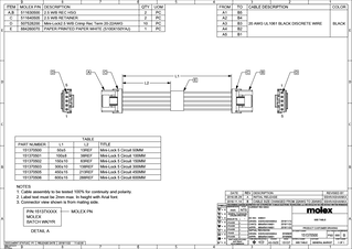 Power and Signal Cable Assemblies Part - 151370500 | Molex