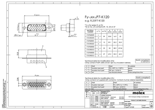 D-Sub Connectors Part - 1727040009 | Molex