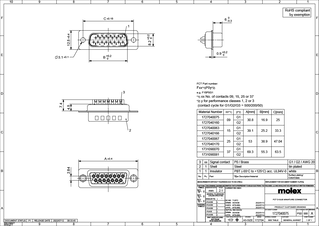 D-Sub Connectors Part - 1727040075 | Molex