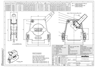 D-Sub Backshells Part - 1727040095 | Molex
