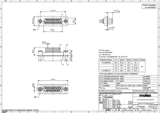 D-Sub Connectors Part - 1731092111 | Molex