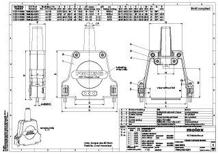 D-Sub Backshells Part - 1731110060 | Molex