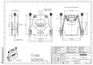D-Sub Backshells Part - 1731110719 | Molex