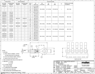 Ring and Spade Terminals Part - 190730119 | Molex