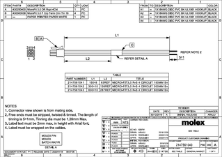 Power and Signal Cable Assemblies Part - 2147561041 | Molex