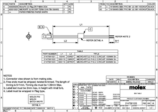 Power and Signal Cable Assemblies Part - 2147581021 | Molex