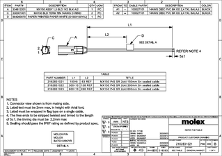 Power and Signal Cable Assemblies Part - 2162831021 | Molex