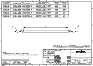 Power and Signal Cable Assemblies Part - 2163002126 | Molex