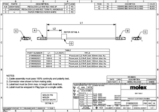 Power and Signal Cable Assemblies Part - 2196562023 | Molex