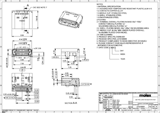 I/O Connectors Part - 2216100001 | Molex