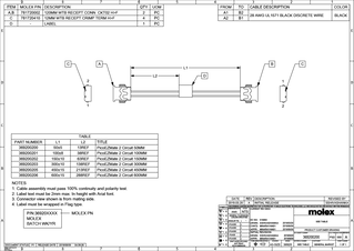 Power and Signal Cable Assemblies Part - 369200200 | Molex