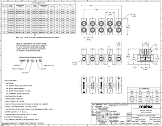 Terminal Blocks and Barrier Strip Part - 391002503 | Molex