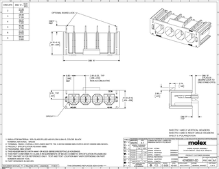 PCB Headers and Receptacles Part - 431600102 | Molex