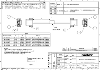 Power and Signal Cable Assemblies Part - 451110406 | Molex