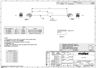 Power and Signal Cable Assemblies Part - 451300610 | Molex