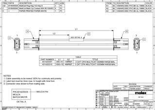 Power and Signal Cable Assemblies Part - 451420301 | Molex