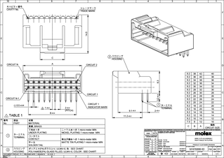 PCB Headers and Receptacles Part - 5018761040 | Molex