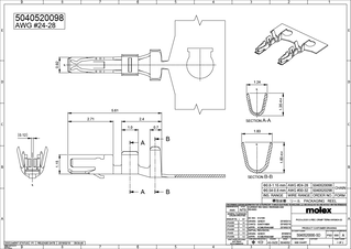 Crimp Terminals Part - 5040520298 | Molex