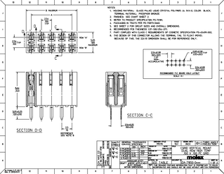 PCB Headers and Receptacles Part - 15445110 | Molex