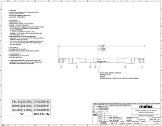 RF Cable Assemblies Part - 732390132 | Molex