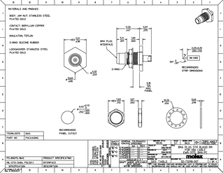 RF / Coaxial Connectors Part - 732980070 | Molex