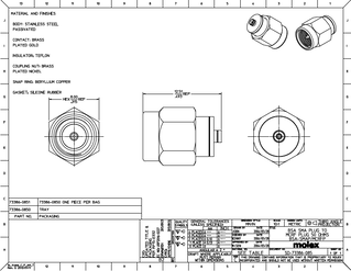RF / Coaxial Connectors Part - 733860850 | Molex