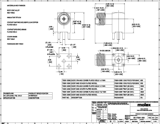 RF / Coaxial Connectors Part - 733910083 | Molex