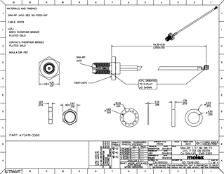 RF Cable Assemblies Part - 734195500 | Molex