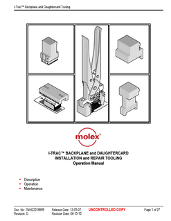 Application Tooling Accessories Part - 622018632 | Molex