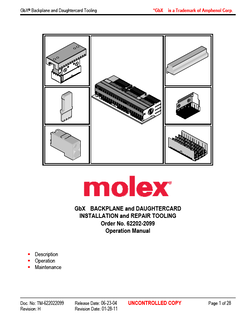 Application Tooling Accessories Part - 622022590 | Molex