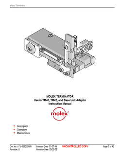 Applicators and Crimp Modules Part - 639104400 | Molex