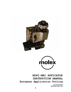 Applicators and Crimp Modules Part - 690371165 | Molex