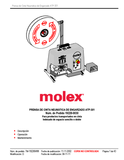Applicators and Crimp Modules Part - 192880123 | Molex