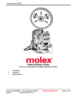 Crimp Presses and Crimp Hand Tools Part - 638008300 | Molex
