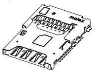 Memory / SIM Card Connectors Part - 1041681620 | Molex